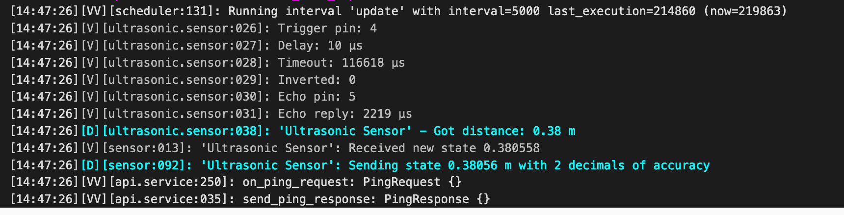 Ultrasonic distance sensor stuck at .01m - ESPHome - Home Assistant ...