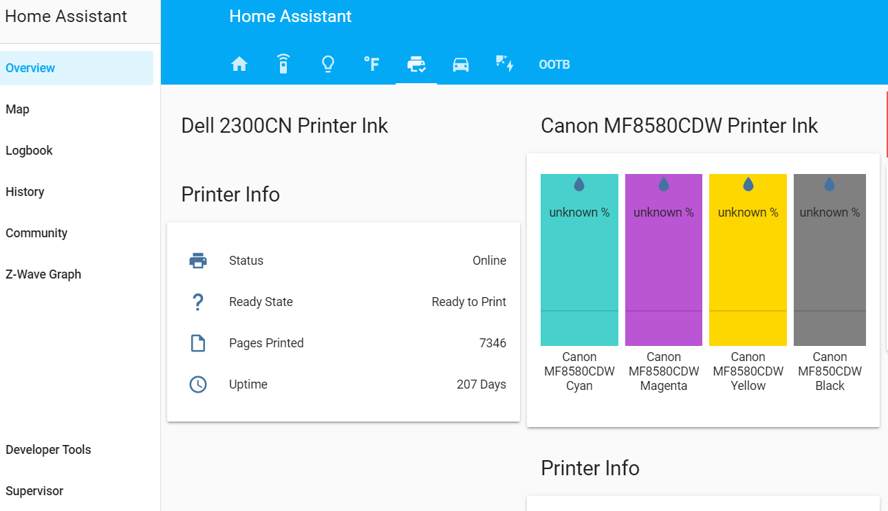 Custom Component for printer ink levels - Custom Components - Home ...