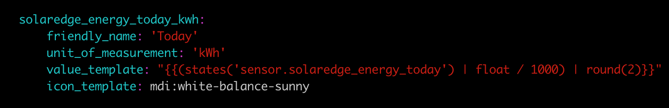 SolarEdge from Wh to kWh - Configuration - Home Assistant Community