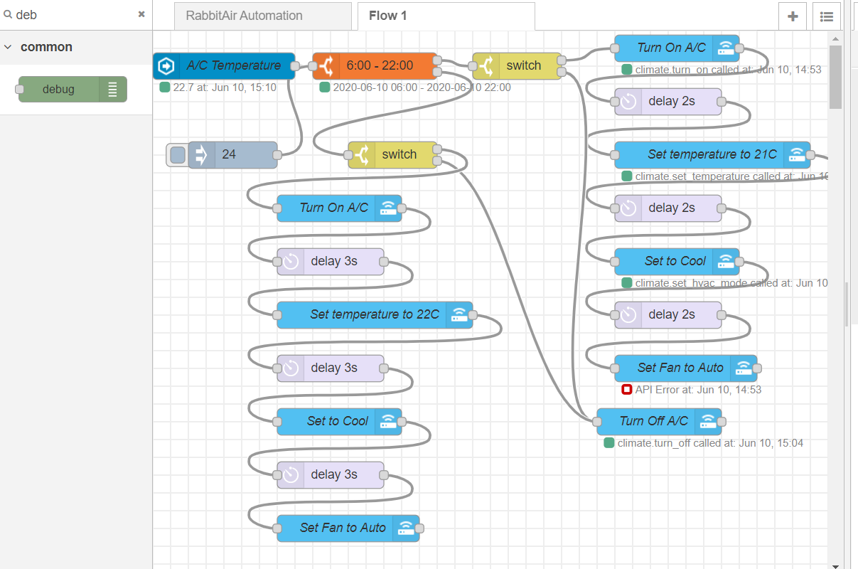 Call multiple services in sequence - Node-RED - Home Assistant Community