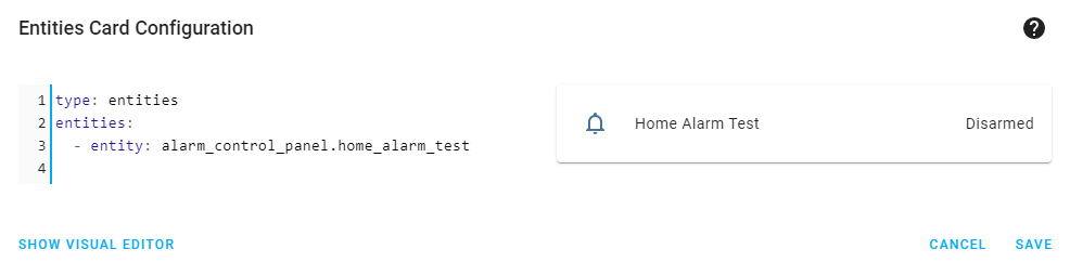 Add ARM NIGHT to Alarm_Control_Panel entity / badge - Configuration - Home Assistant Community