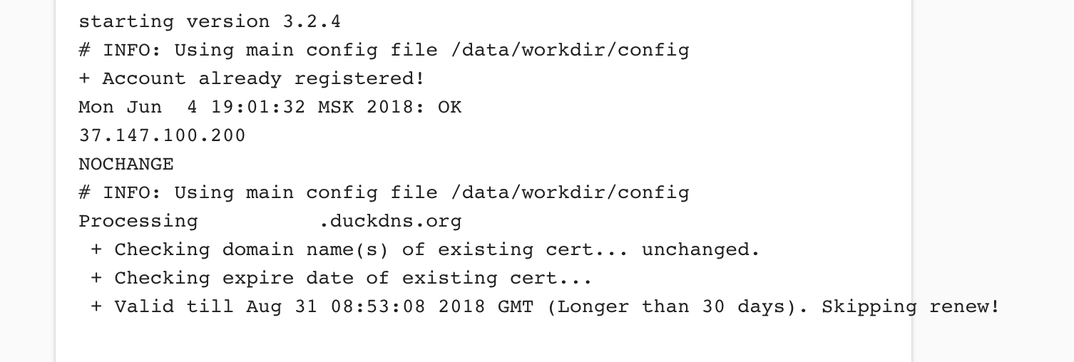 Remote access (Duck DNS, letsencrypt) - Configuration - Home Assistant Community