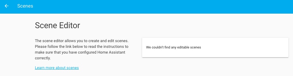 Ha Dont Want To Integrate Scenes Yaml Configuration Home Assistant Community