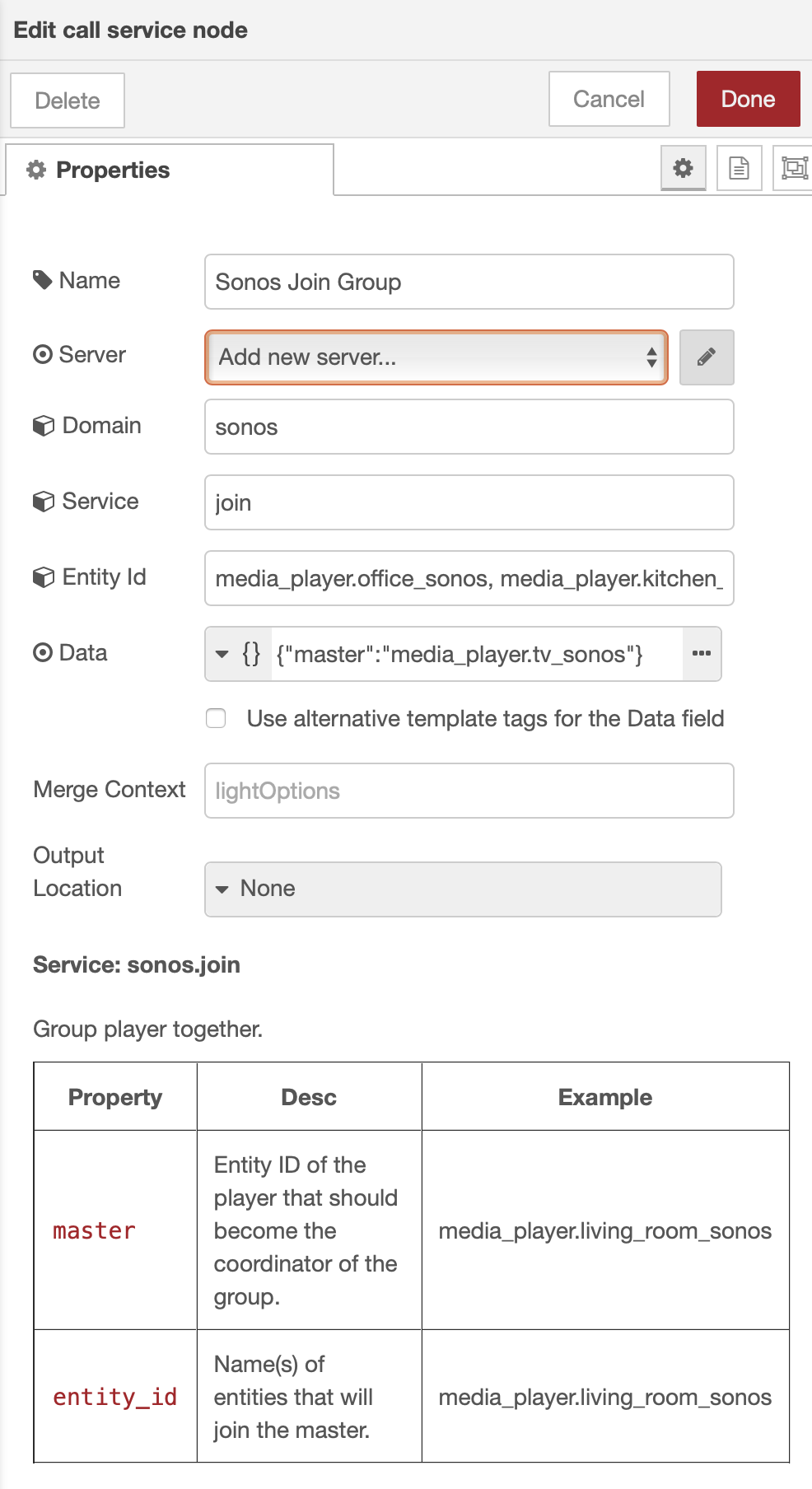 Group Sonos Speakers Using Node Red Node Red Home Assistant Community