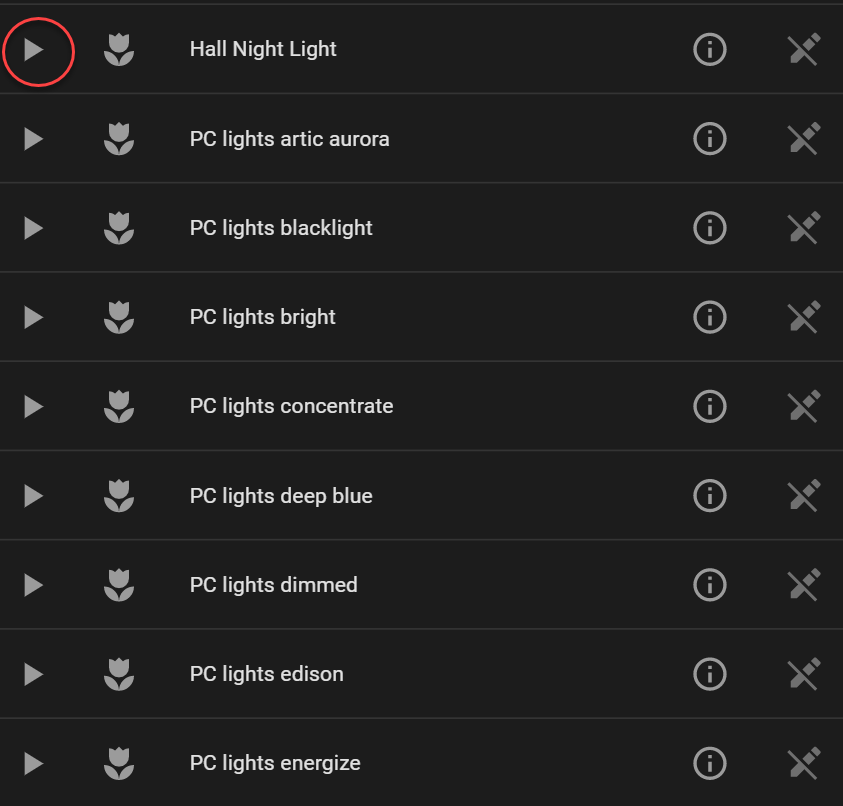 Play Scene Via UI Issue Frontend Home Assistant Community