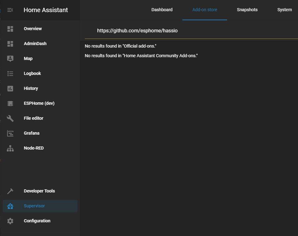 Add-On Store not working? - ESPHome - Home Assistant Community