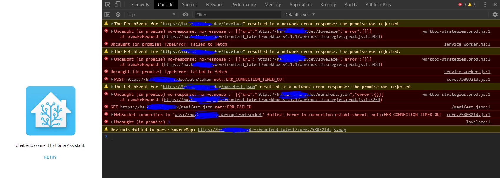 HA Loading Loop / nginx as proxy / docker container / pi4 ...