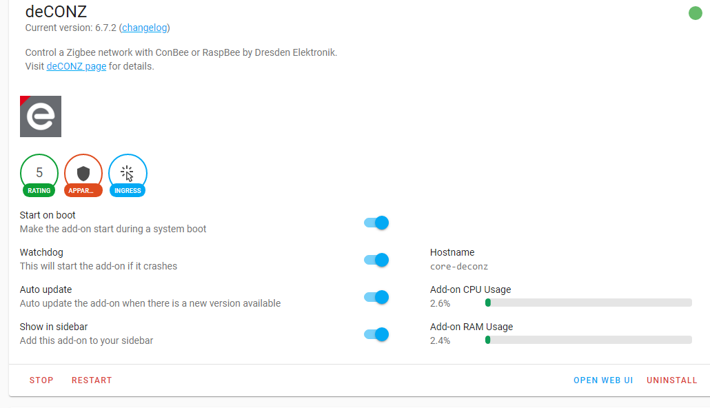 deCONZ add-on - High CPU usage - Third party integrations - Home Assistant Community