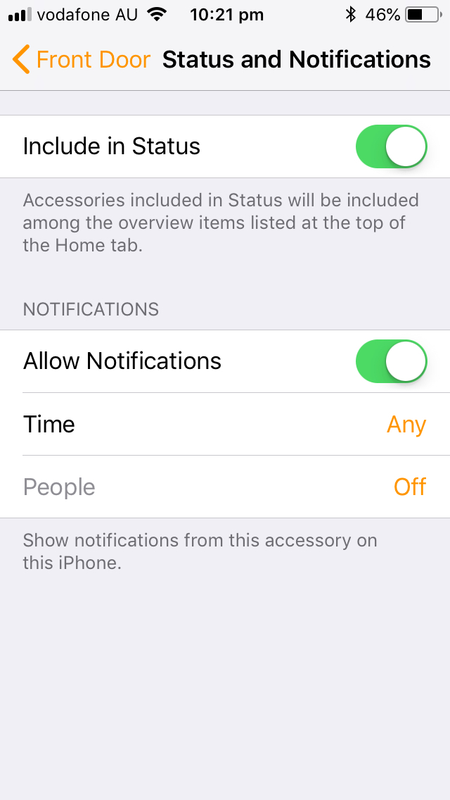 Lock Support For Homekit Component Receive Notification When Specific