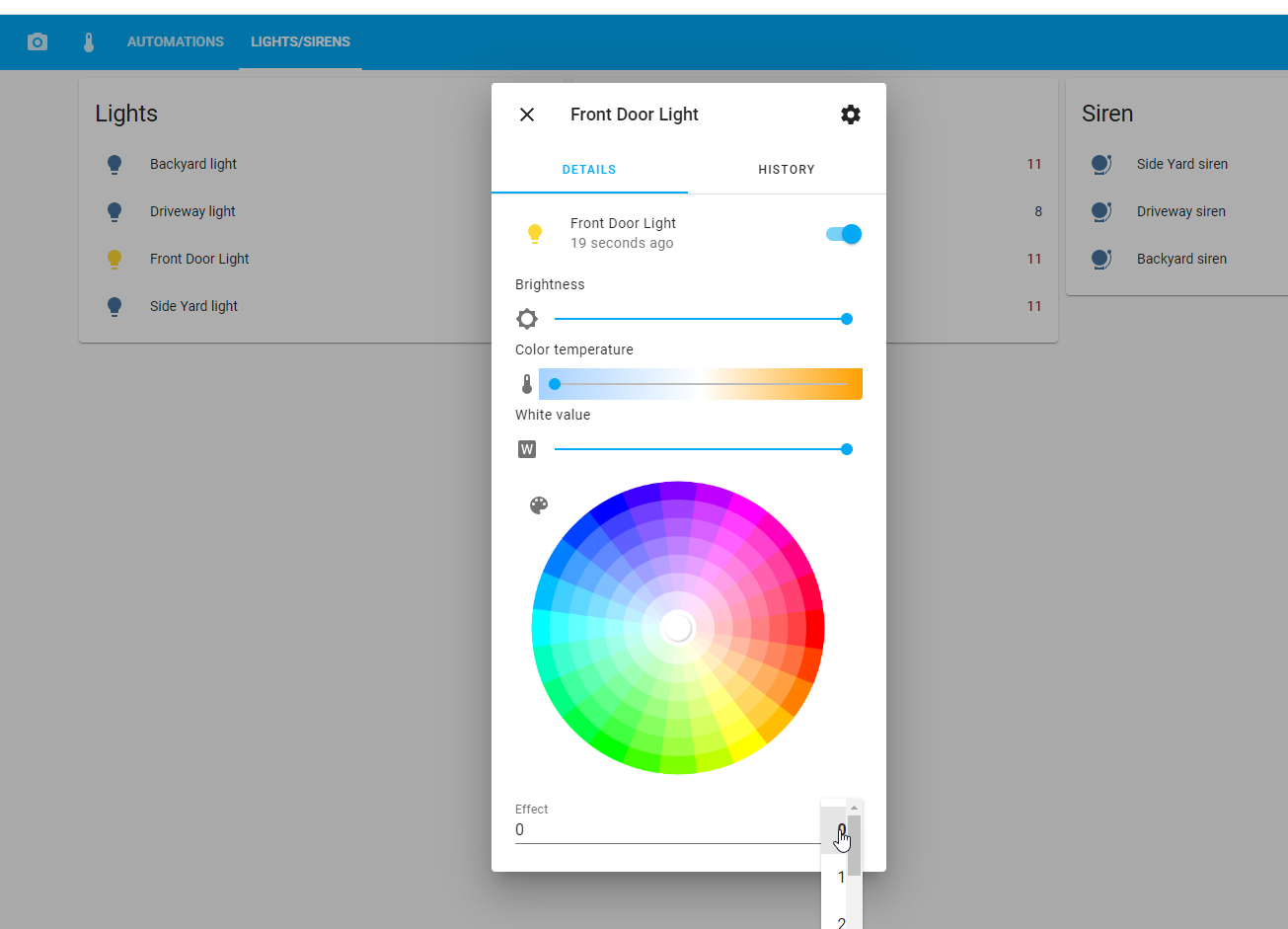 Trying to get my color bulb to flash or alternate between two colors ...