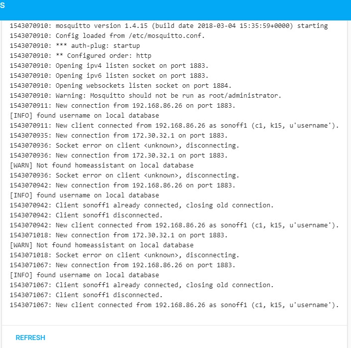 Sonoff Fail After Re-Install Mosquitto - Configuration - Home Assistant ...