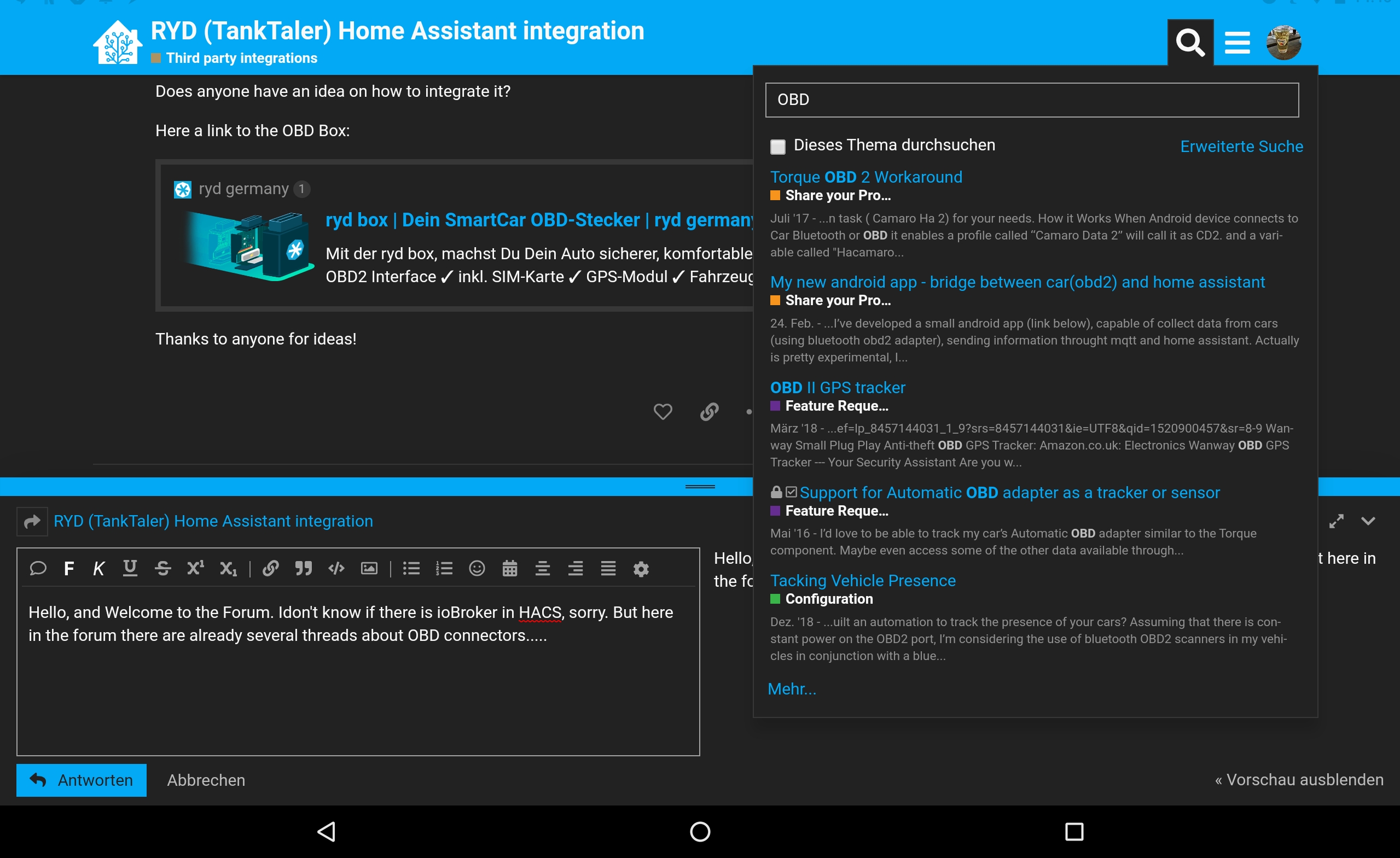 RYD (TankTaler) Home Assistant integration - Feature Requests - Home ...