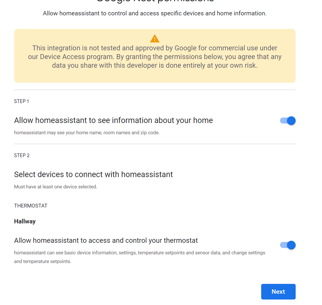 Nest Integration Not Showing Entities Configuration Home Assistant Community