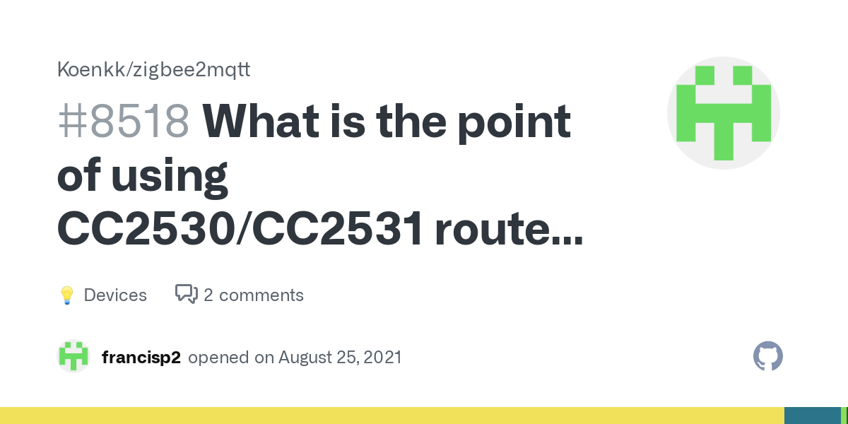 Use cc2531 as a router - Configuration - Home Assistant Community
