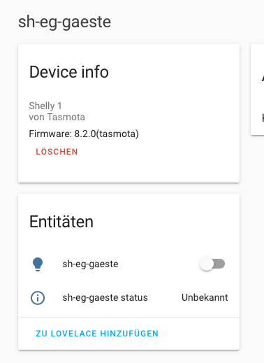 Shelly1 With Tasmota 82 Mqtt Discovery For Switch Not Relay