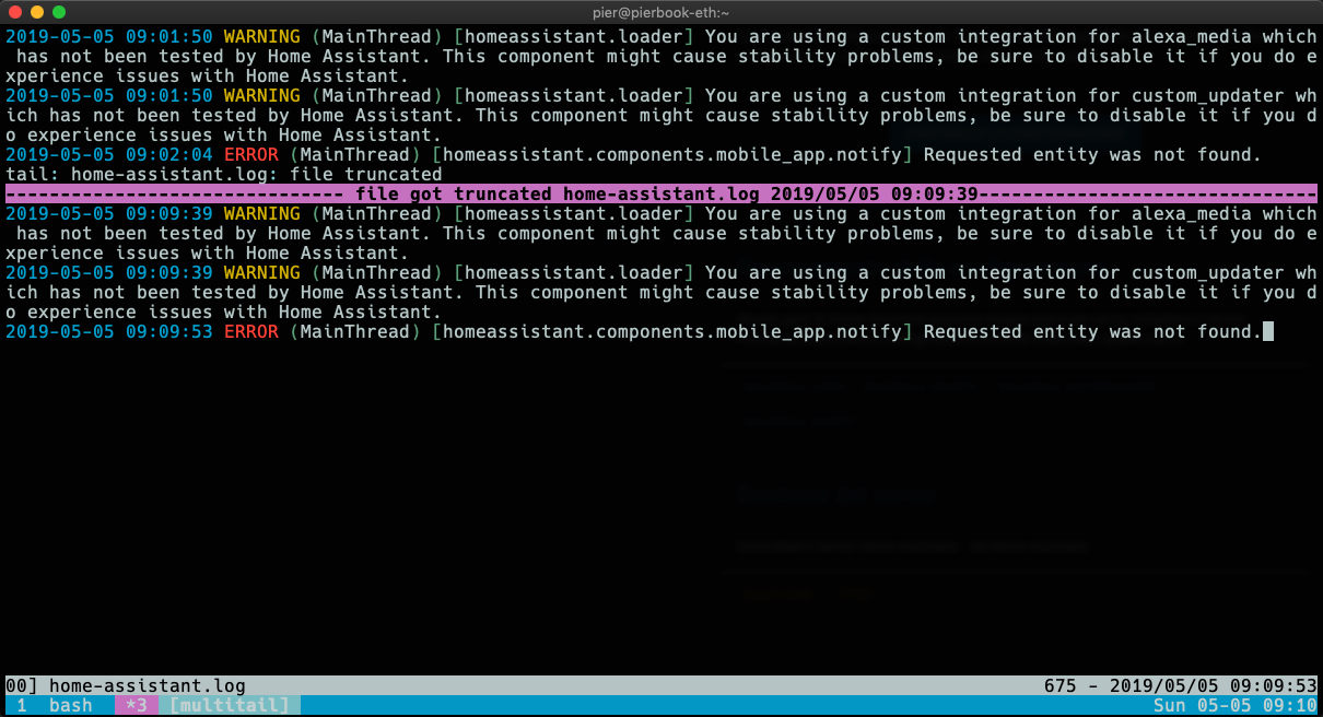 Linux: Multitail config for Home Assistant logs - Configuration - Home Assistant Community