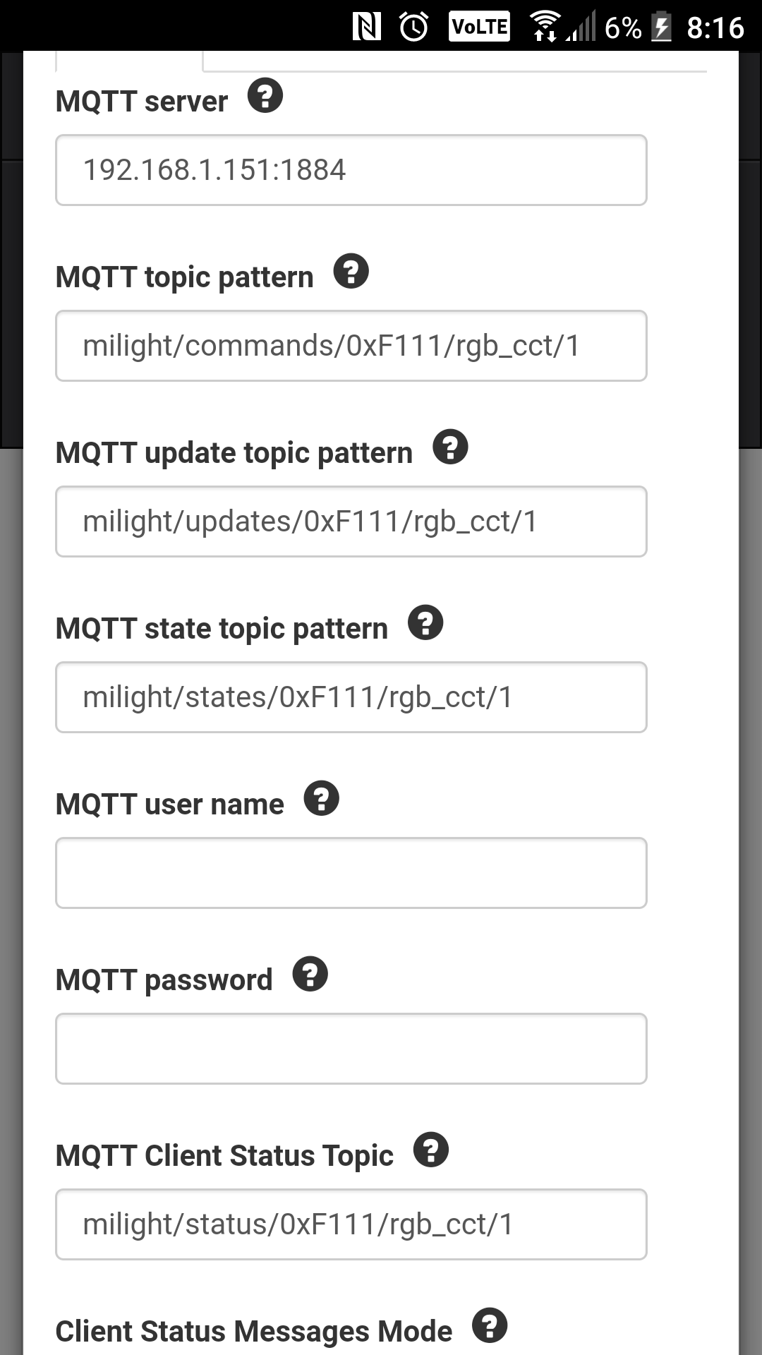 ESP8266 Milight Hub and MQTT to control Milight RGB-CCT - Configuration - Home Assistant Community