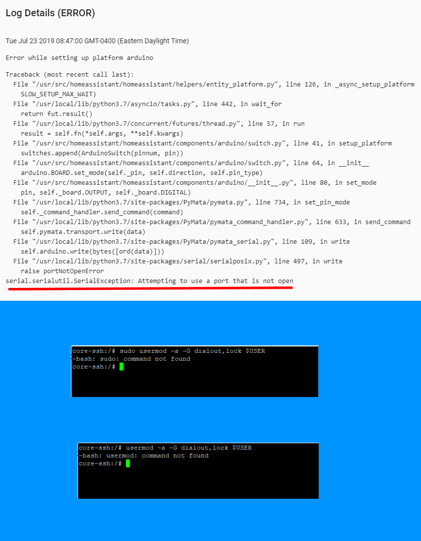Unable to open Raspberry Pi usb port - Home Assistant OS - Home ...