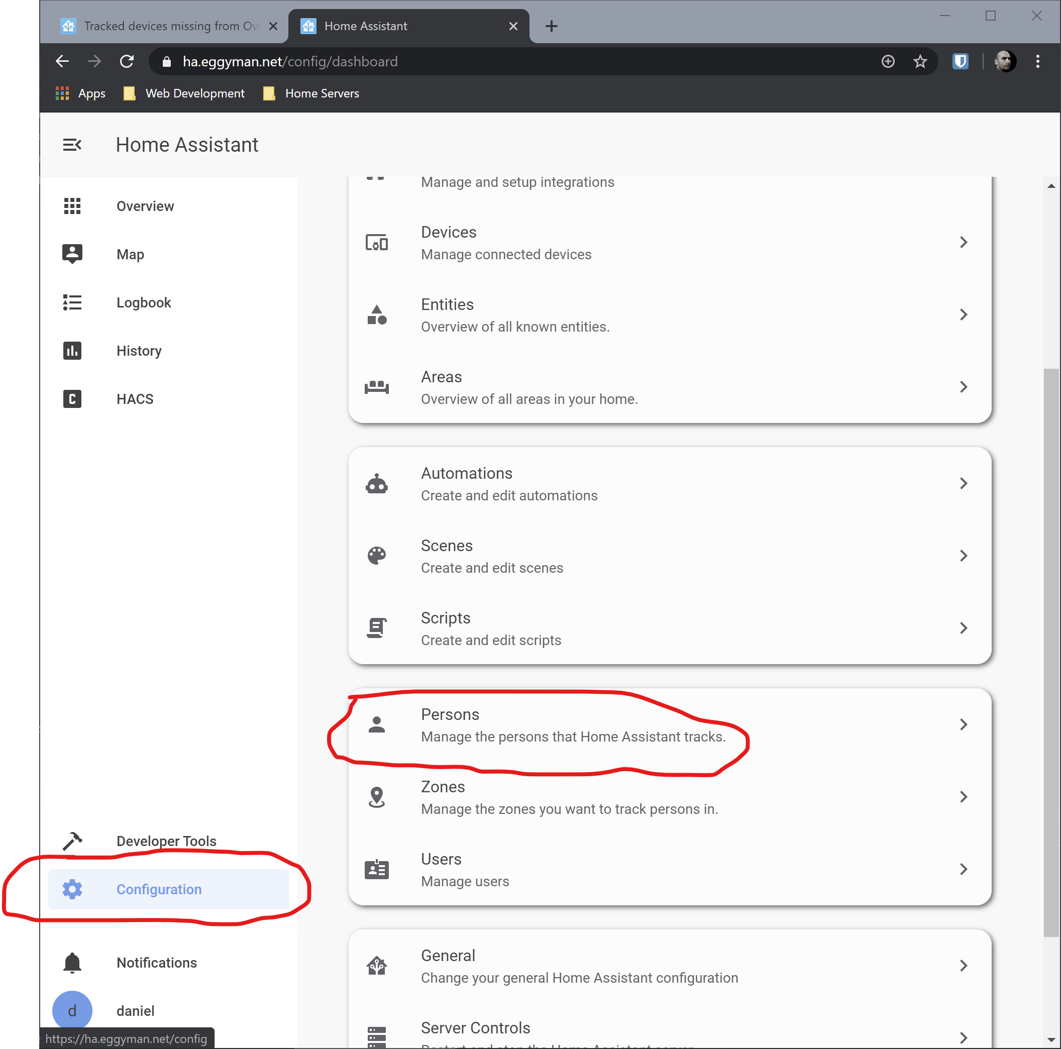 Tracked devices missing from Overview after 105 upgrade - Configuration ...