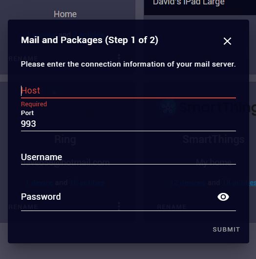 Mail and Packages Set up step 1? - Third party integrations - Home ...