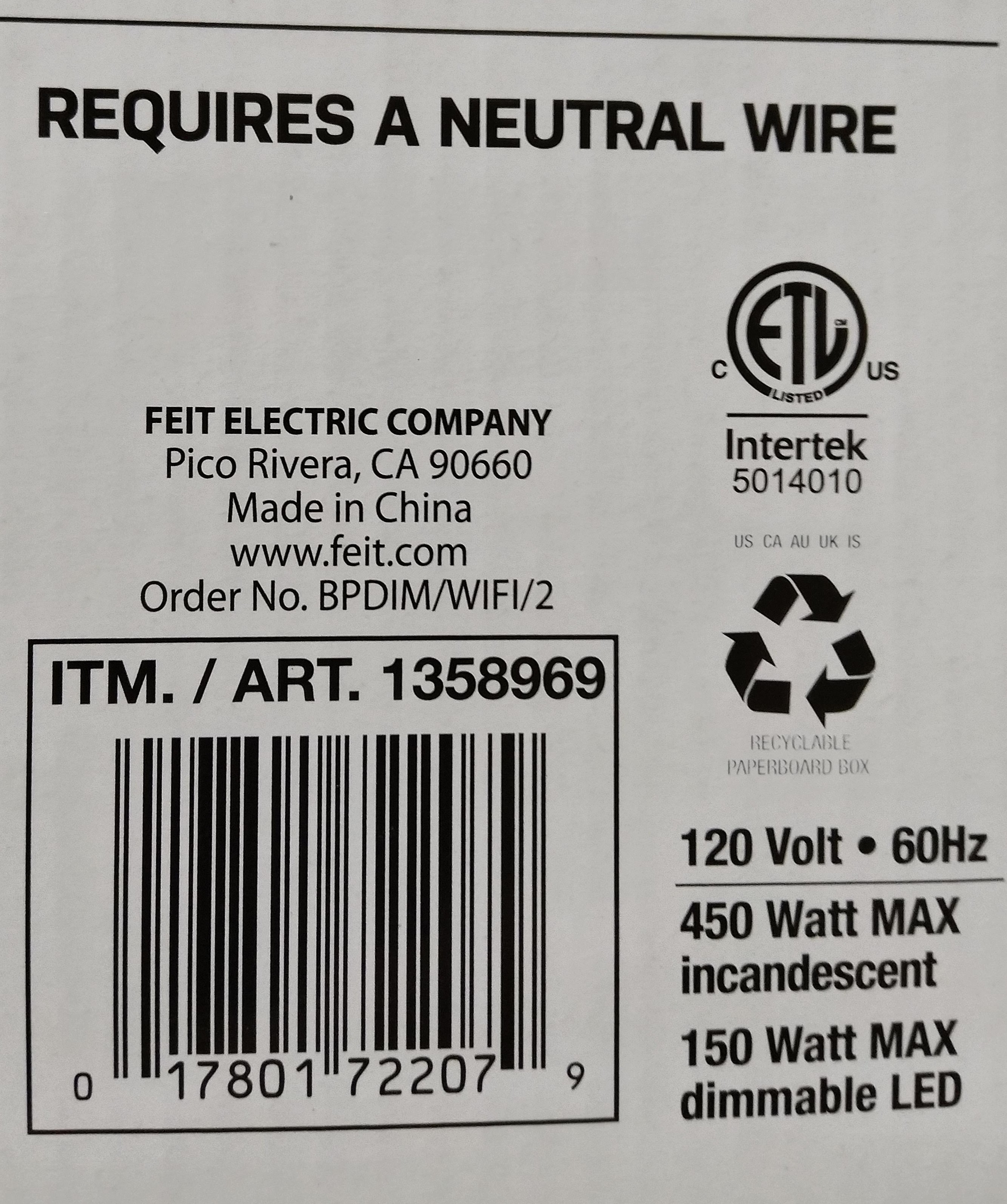 Costco Feit Smart Dimmer Tuya Convert Tasmota - Hardware - Home ...