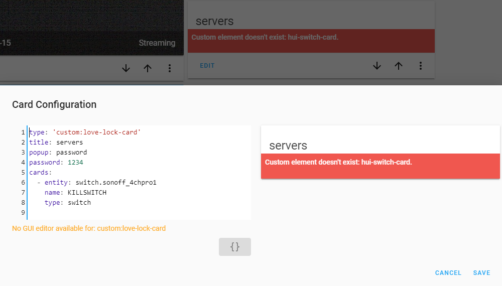 Password protected switch or/and view (tab). Child-lock - Feature ...