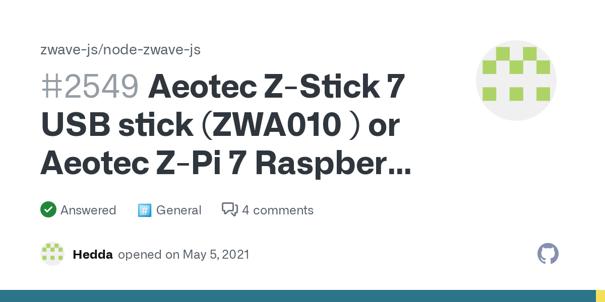 Z-Wave 700 USB Stick - Z-Wave - Home Assistant Community