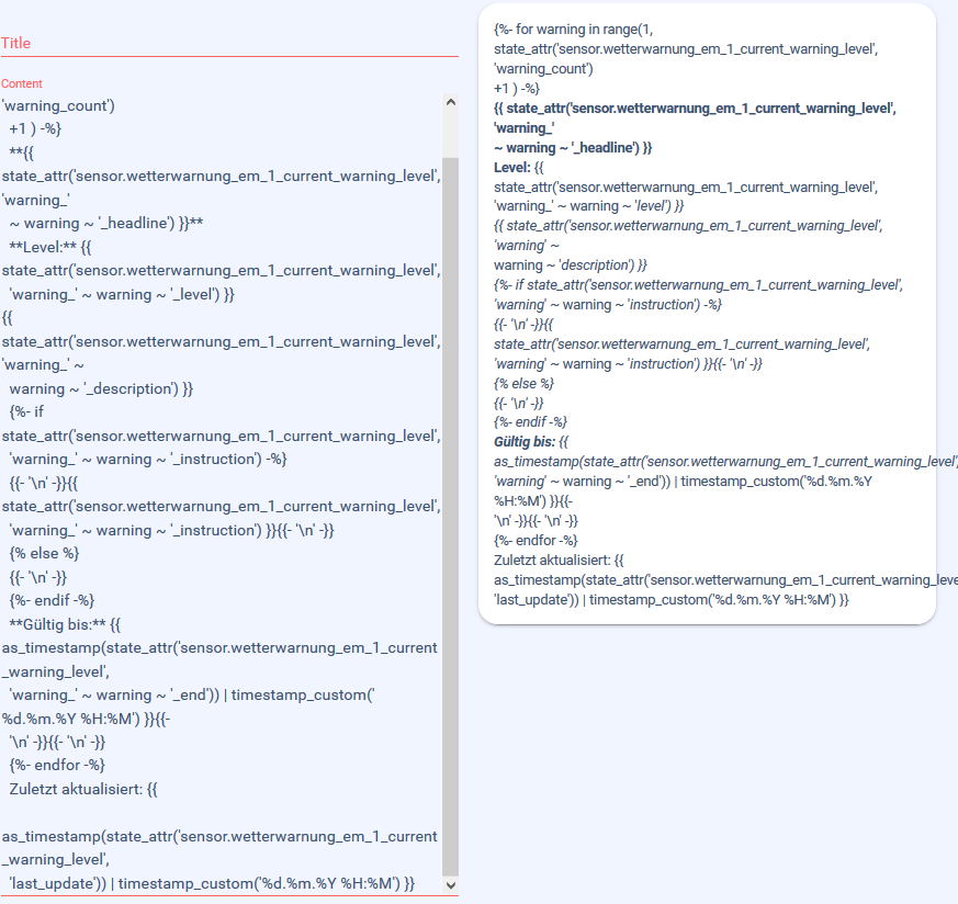 Template dev different than card - Configuration - Home Assistant Community