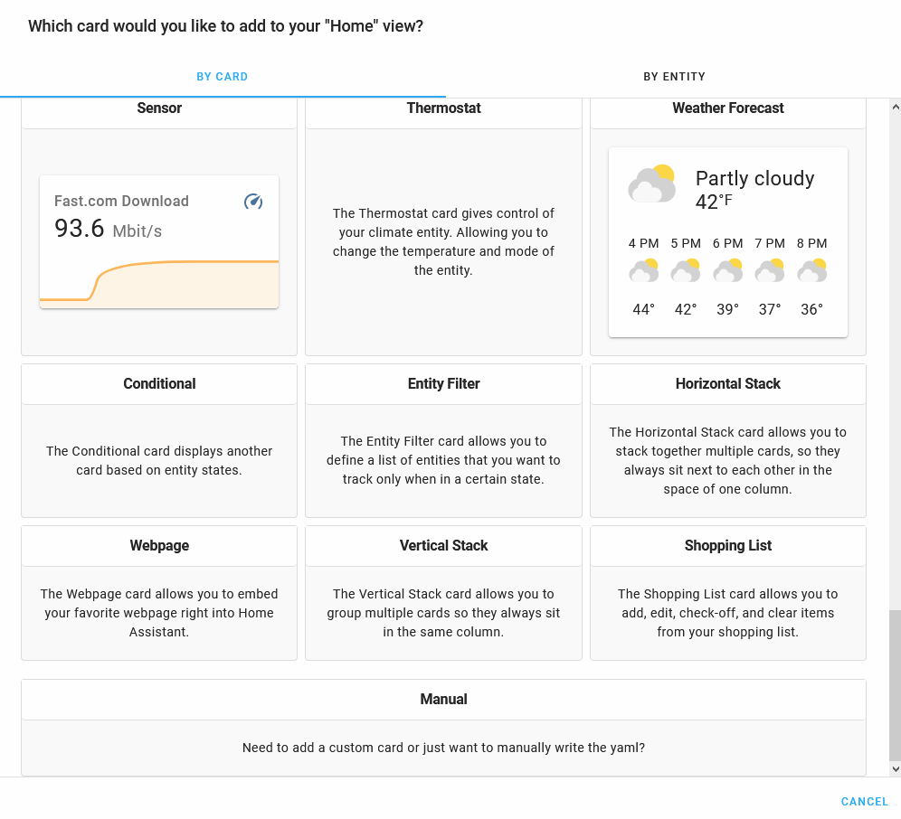 Grid Card Not Showing As Option Frontend Home Assistant Community