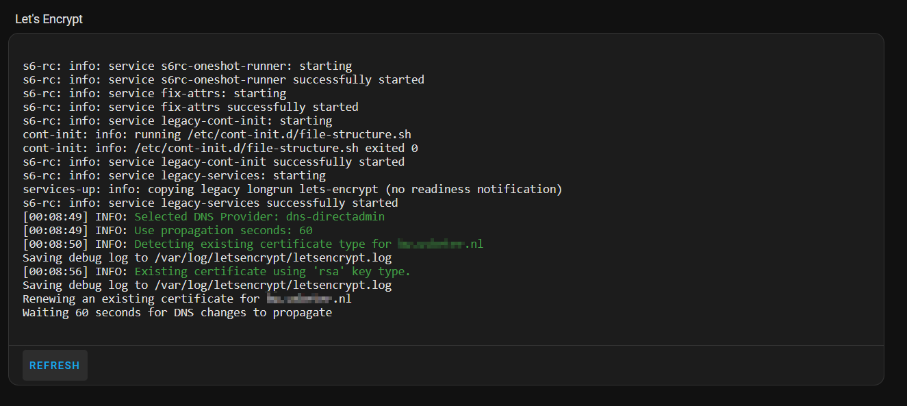 Let's encrypt --> DirectAdmin --> DNS challenge fails - Home Assistant Community