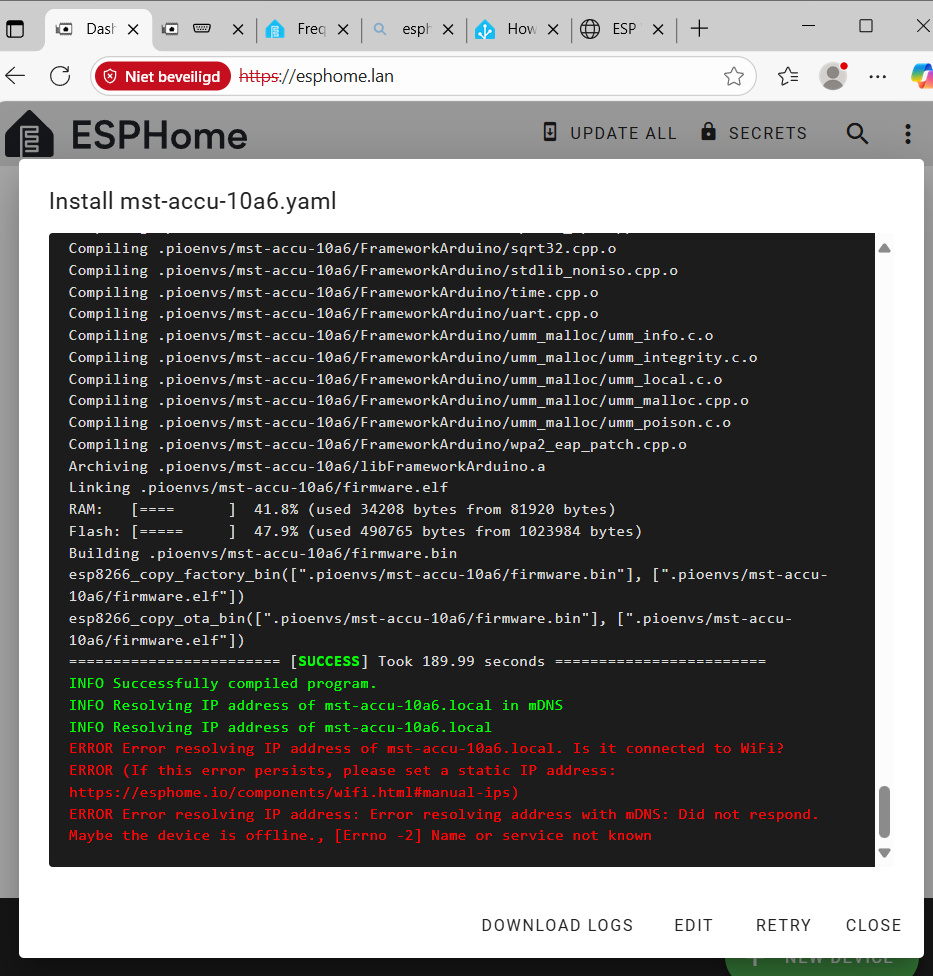 HowTo ESPHome in container (docker) on synology and connecting ESP8266 - ESPHome - Home ...