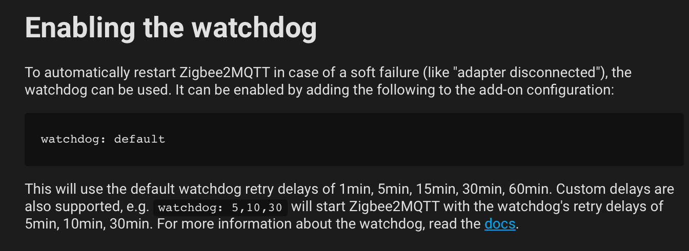 Z2M: “ Starting Zigbee2MQTT without watchdog.” - Configuration - Home Assistant Community