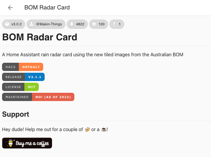 Australian BOM Rain Radar Card - Page 19 - Share your Projects! - Home ...