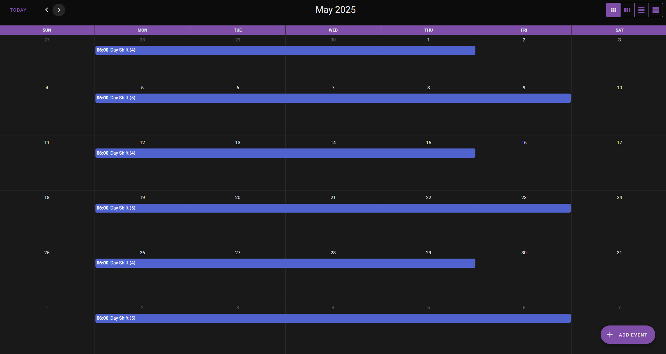 How To: Rotating/Rolling Shift Work Roster with Stock Calendar ...
