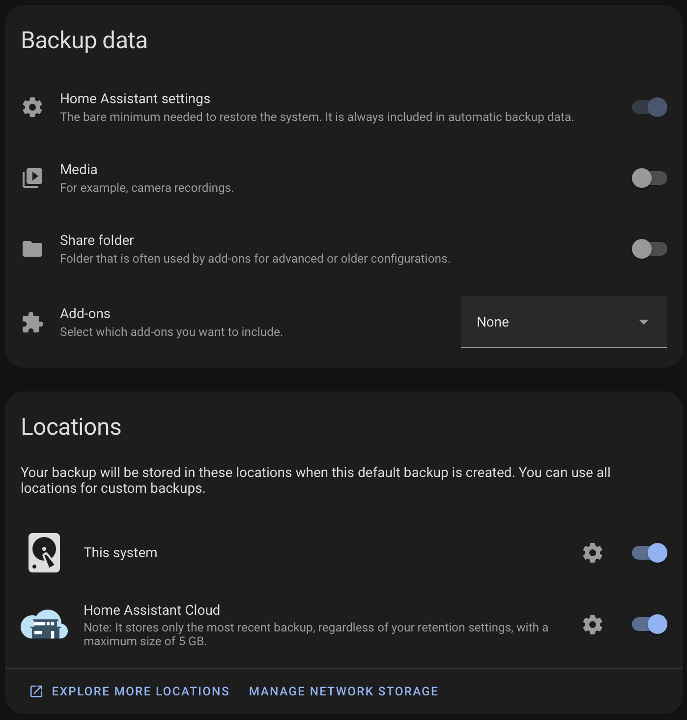 Automatic Backup Failure - duplicate item error for data['location'] - Installation - Home ...