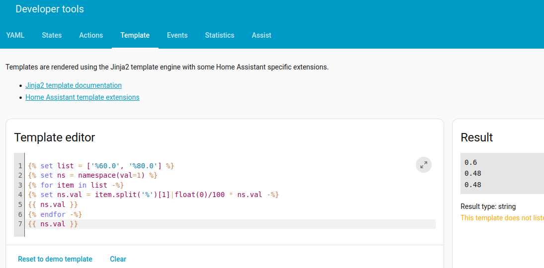 Arithmetic operation within a for/endfor statement - Configuration - Home Assistant Community