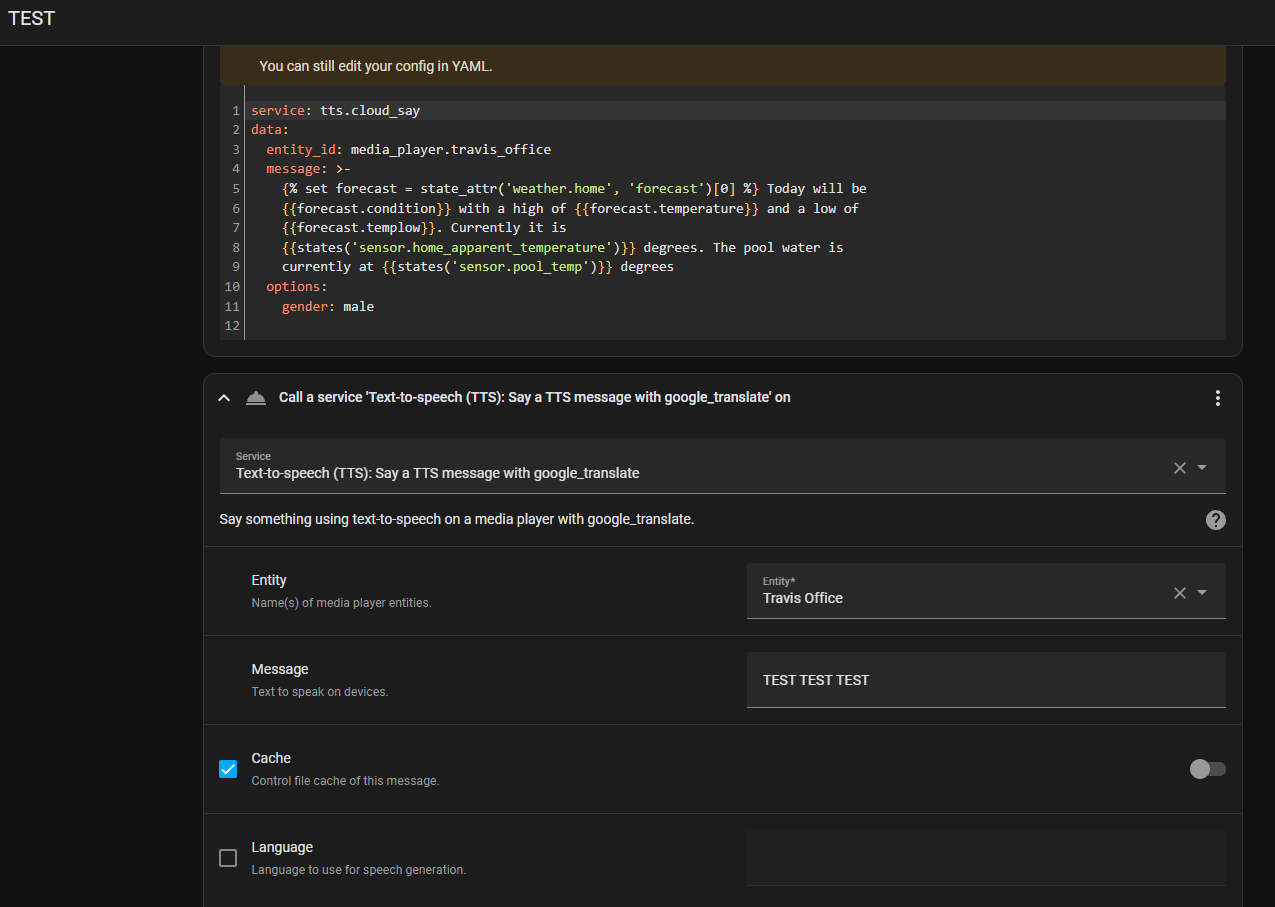 TTS Error with Google - configuration is not valid - Configuration ...