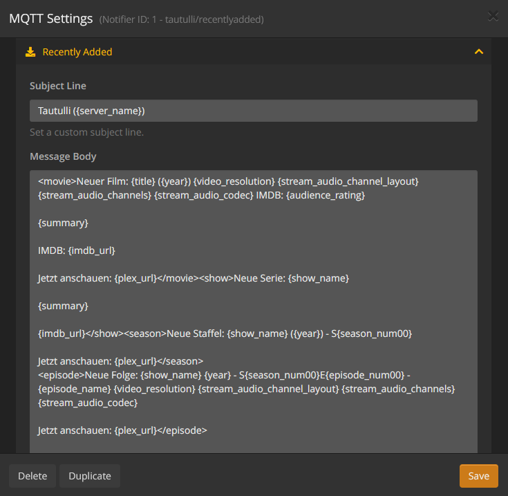Sending Tautulli notifications to Signal Messenger Groups, using HA & MQTT - Share your Projects ...