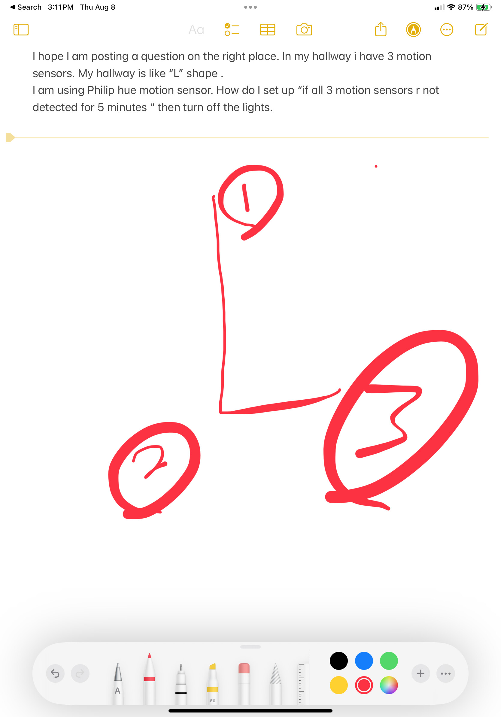 If 3 Motion Sensor No Motion Detected For 5 Minutes Turn Off The Light Configuration Home