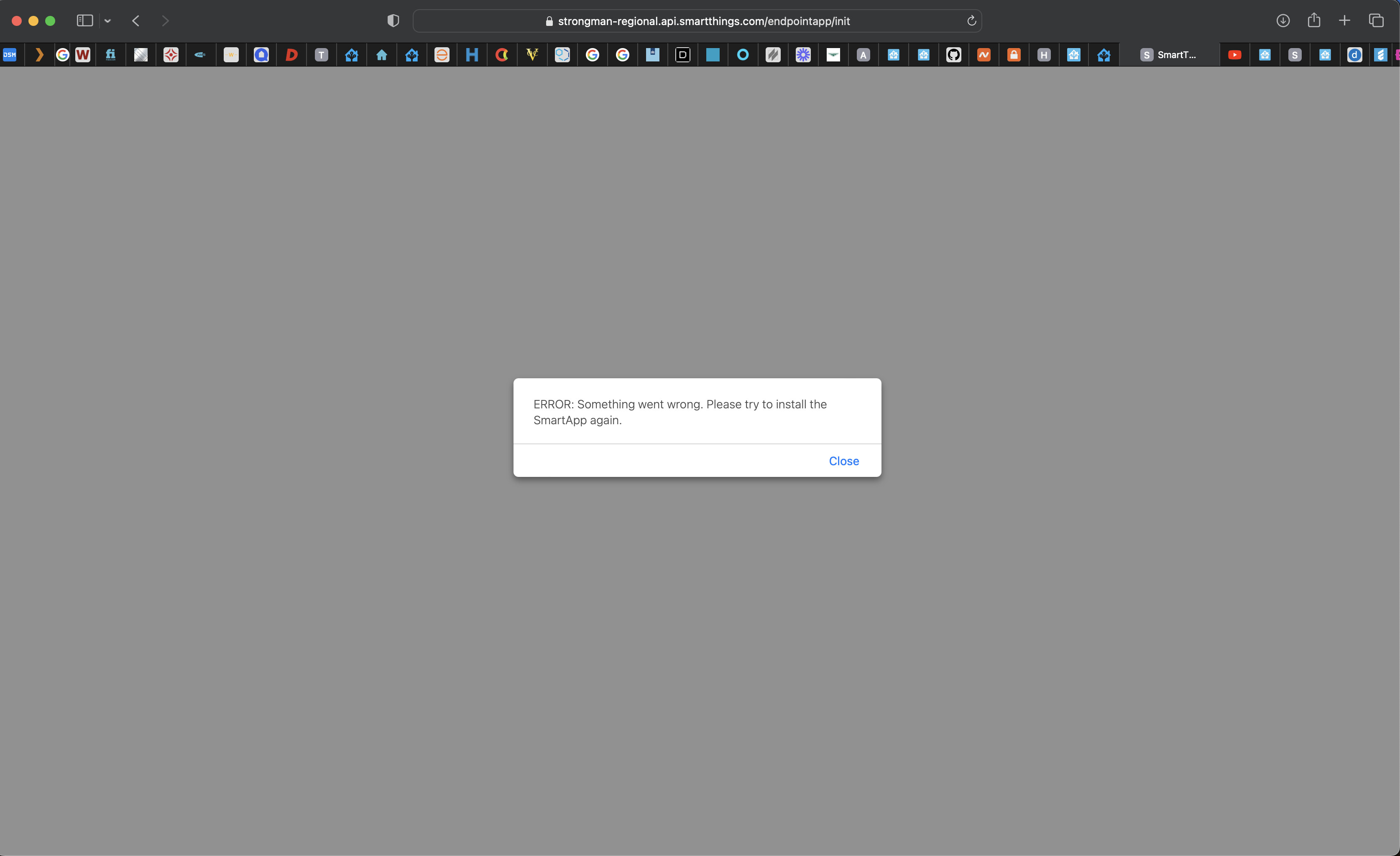 SmartThings integration with HA fails at last step - Configuration ...