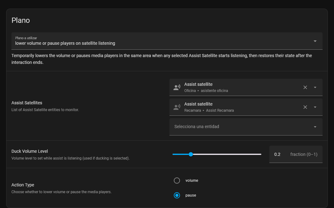 Voice assistant same room media player volume down on assist (ducking ...