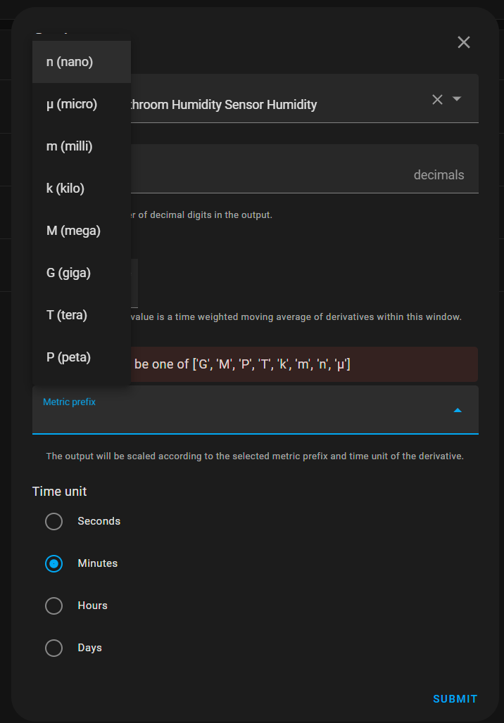 Derivative Sensors Configuration Home Assistant Community