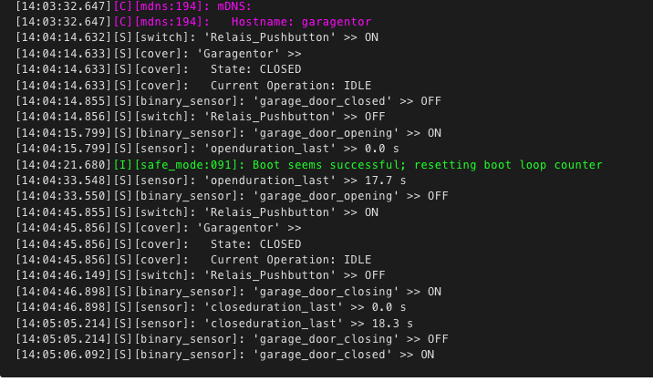 EspHome Cover Template for garage door >> multiple commands in actions ...