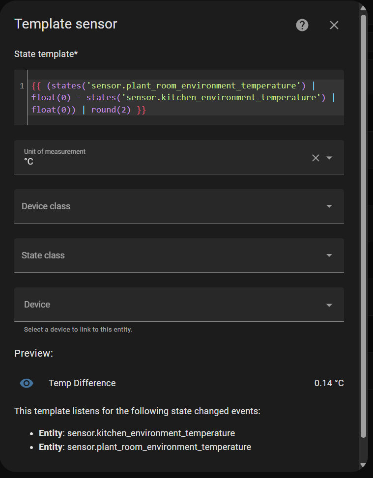 Unavailable Template Sensor Temperature Difference Configuration Home Assistant Community