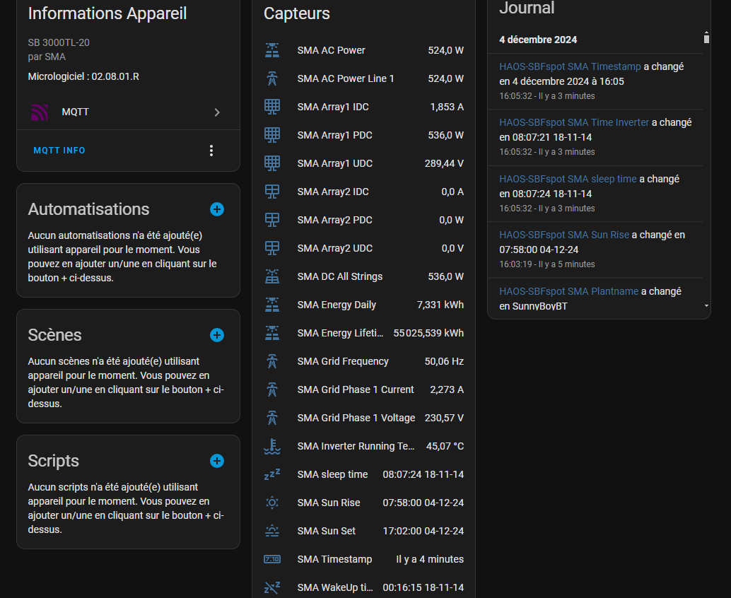 SBFspot Bluetooth homeassistant addon - Share your Projects! - Home Assistant Community