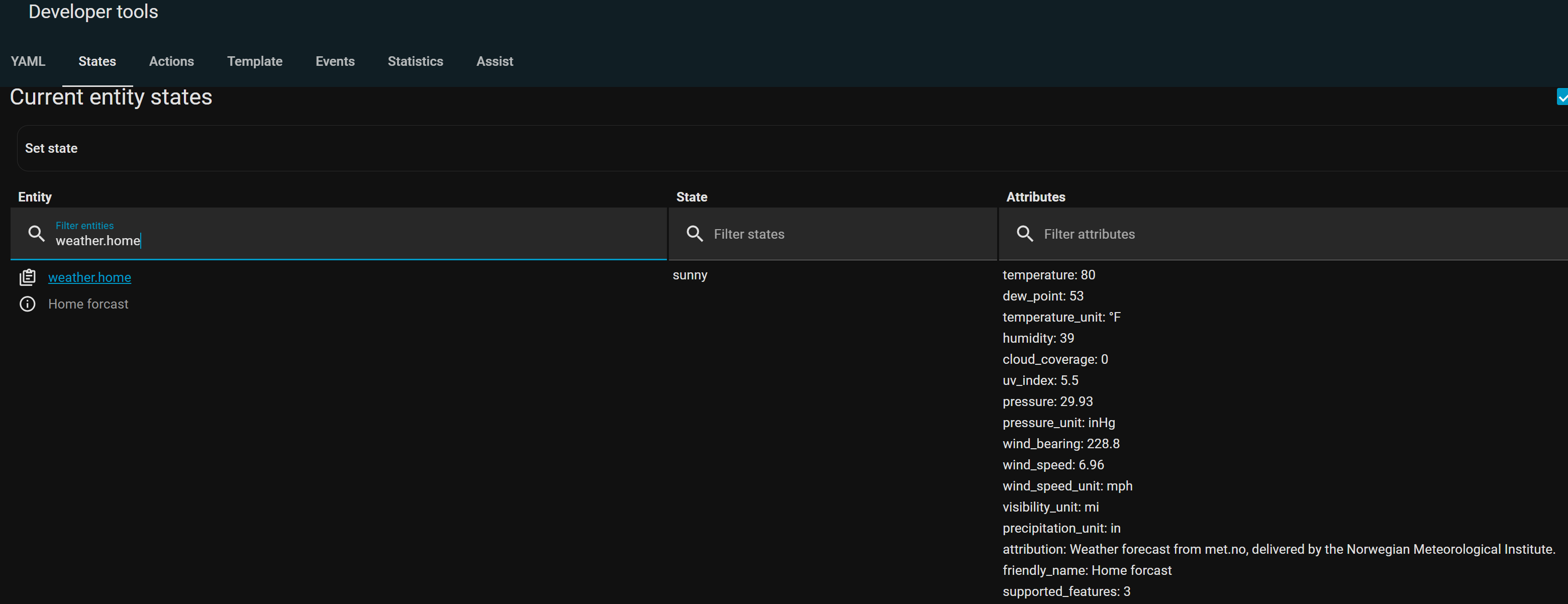 Update from using weather attributes with the new service: weather.get ...