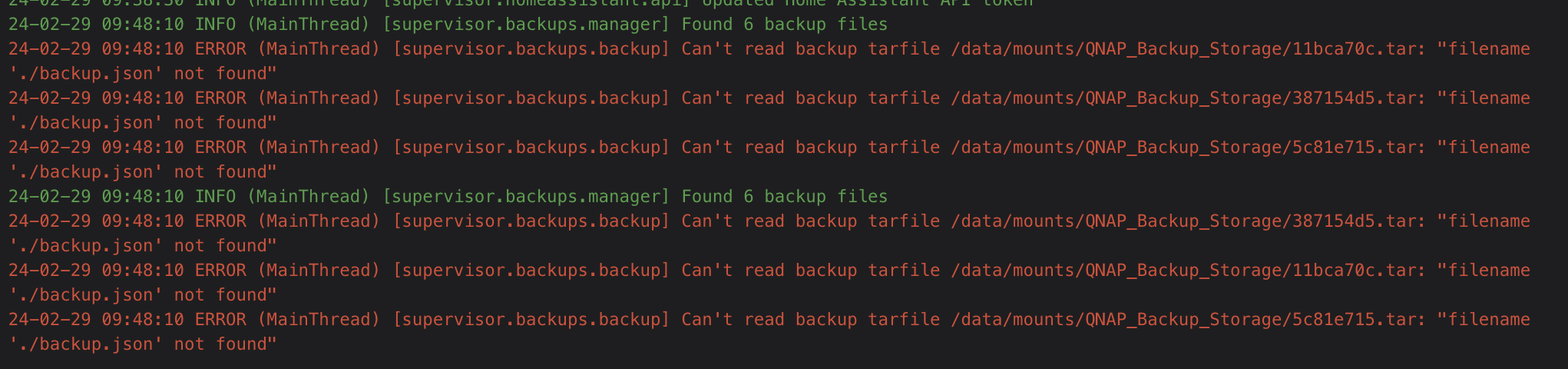 Backup Created But Not Shown In Ui Configuration Home Assistant Community