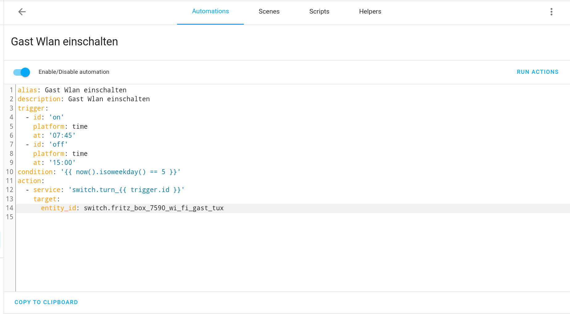 Disable and enable wlan on time and day - Configuration - Home ...