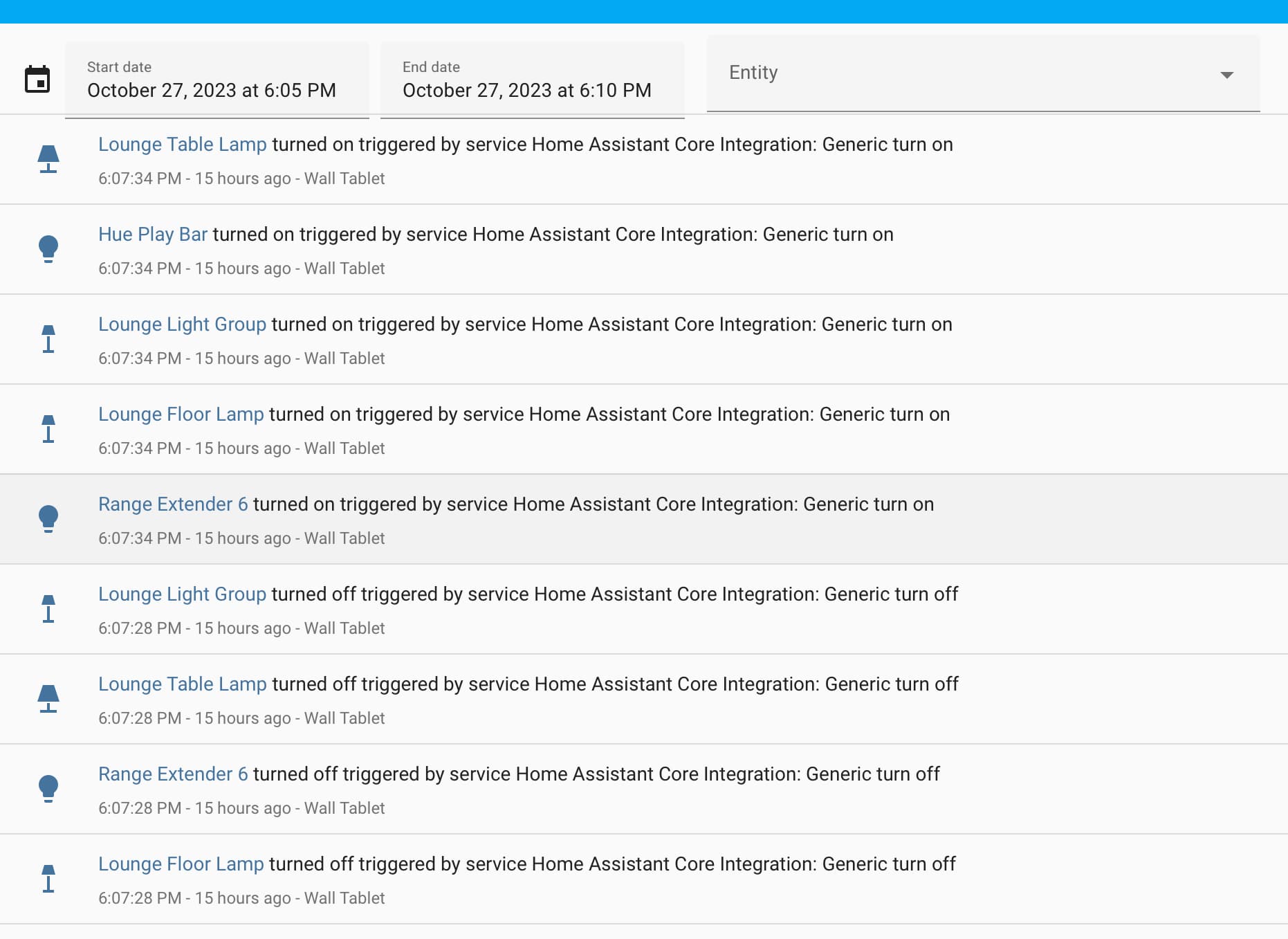 All Lights In Lounge Area Turned On And Off By Home Assistant Core Integration Generic Turn On