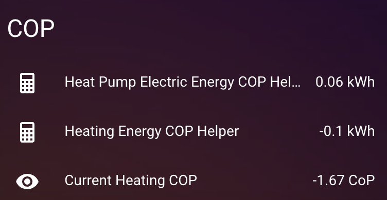 Heating COP calculation - Configuration - Home Assistant Community